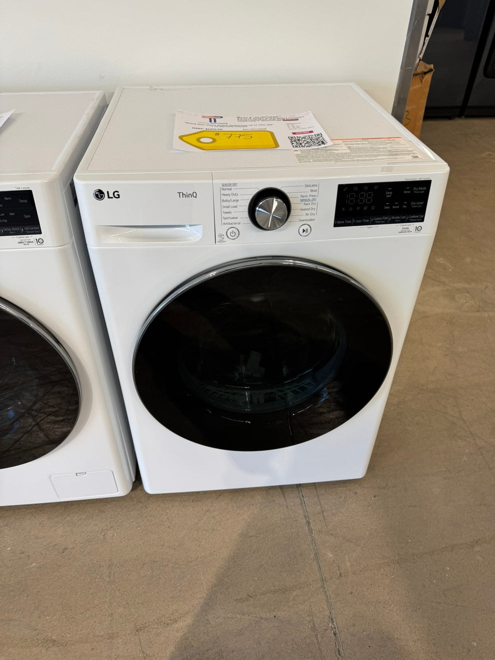 NEW FRONT LOAD DRYER LG COMPACT DRYER MODEL: DLHC1455W DRY10302R ...